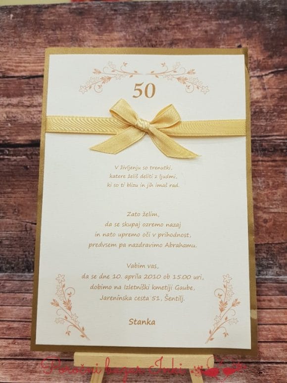 Elegantna vabila za Abrahama – unikatna izdelava | INKI
